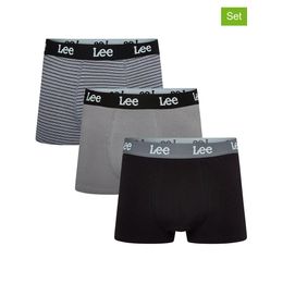 Lee 3er-Set: Boxershorts "Putney" in Grau/ Schwarz - 63% | Größe XL | Herren-waesche