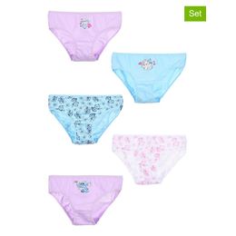 Lilo and Stitch Lilo & Stitch 5er-Set: Slips "Lilo & Stitch" in Lila/ Hellblau - 15% | Gr&ouml;&szlig;e 98/104 | Kinder-waesche