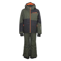 Peak Mountain 2tlg. Ski-/ Snowboardoutfit in Khaki/ Schwarz - 64% | Gr&ouml;&szlig;e 104 | Kinder-outdoor-jacken
