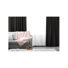 LIFA LIVING Vorhang in Anthrazit - 65% | Größe 150x250 cm | Gardinen-vorhaenge