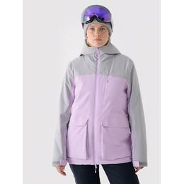 4F Ski-/ Snowboardjacke in Lila/ Grau - 48% | Gr&ouml;&szlig;e L | Damen-outdoorjacken