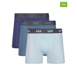 LEE Underwear 3er-Set: Boxershorts "Browne" in Blau/ Hellblau - 61% | Größe S | Herren-waesche