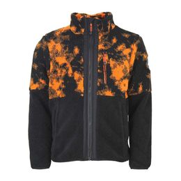 Peak Mountain Fleecejacke "Cefran" in Schwarz/ Orange - 63% | Größe S | Herren-pullover-sport