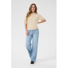 Kaffe Poloshirt in Beige - 59% | Gr&ouml;&szlig;e L | Damen-pullover-cardigans