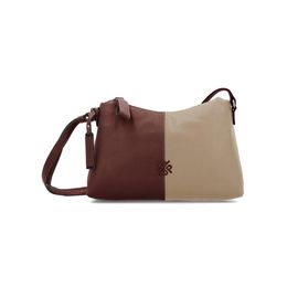 Picard Leder-Umh&auml;ngetasche "Match" in Bordeaux/ Beige - (B)27,5 x (H)17 x (T)8 cm - 49% | Damen-taschen