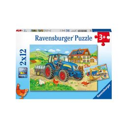 Ravensburger 2x12tlg. Puzzle "Baustelle und Bauernhof" - ab 3 Jahren - 26% | Gesellschaftsspiele