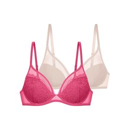 Dorina 2er-Set: B&uuml;gel-BHs in Beige/ Pink - 39% | Gr&ouml;&szlig;e 80A | Damen-bhs