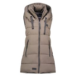 Geographical Norway Steppweste "Dolbar" in Taupe - 68% | Gr&ouml;&szlig;e XXL | Damenjacken