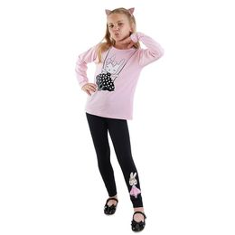 Denokids 2tlg. Outfit in Rosa/ Schwarz - 60% | Größe 110 | Kinderhosen