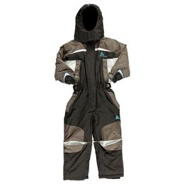 Peak Mountain Ski-/ Snowboardanzug in Braun/ Taupe/ Weiß - 74% | Größe 128 | Kinderhosen