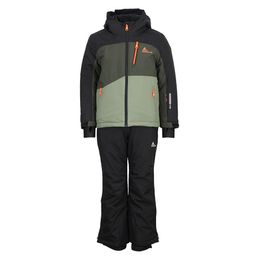 Peak Mountain 2tlg. Ski-/ Snowboardoutfit in Anthrazit/ Khaki - 67% | Gr&ouml;&szlig;e 128 | Kinder-outdoor-jacken