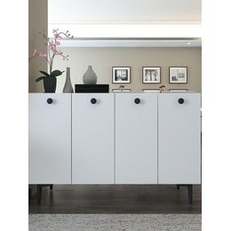 Evila Sideboard in Weiß - (B)120 cm - (H)80 cm - (T)29,6 cm - 66% | Regale