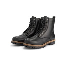 TRAVELIN' Leder-Boots in Schwarz - 59% | Gr&ouml;&szlig;e 43 | Damen-schnuerschuhe