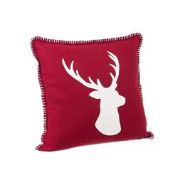 Bizzotto Kissen "Reindeer" in Rot - (L)45 x (B)45 cm - 11% | Dekokissen