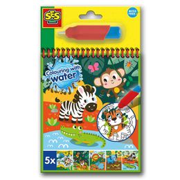 SES Malen mit Wasser Malbuch mit Wasserstift "Safari" - ab 3 Jahren - 12% | Kinder-kreativspielzeug