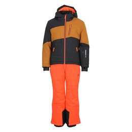 Peak Mountain 2tlg. Ski-/ Snowboardoutfit in Orange/ Schwarz - 64% | Gr&ouml;&szlig;e 116 | Kinder-outdoor-jacken