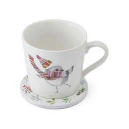 Mikasa Jumbotasse ''Robin'' in Wei&szlig;/ Bunt - 380 ml - 18% | Gedeckter-tisch