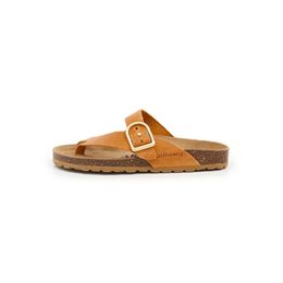 billowy Leder-Zehentrenner in Orange - 54% | Gr&ouml;&szlig;e 40 | Damen-pantoletten