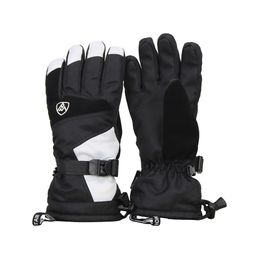 Peak Mountain Ski-/ Snowboardfingerhandschuhe "Miss" in Schwarz/ Wei&szlig; - 40% | Gr&ouml;&szlig;e S/M | Damenhandschuhe
