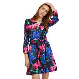 ORSAY Kleid in Schwarz/ Pink/ Blau - 66% | Gr&ouml;&szlig;e 40 | Damen-kleider