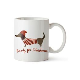 The Wild Hug Tasse "Ready for Christmas" in Wei&szlig;/ Rot - (H)10 cm - 10% | Gedeckter-tisch