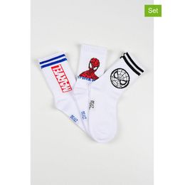 Spiderman 3er-Set: Socken "Spiderman" in Wei&szlig; - 43% | Gr&ouml;&szlig;e 27-30 | Kinder-socken-strumpfhosen