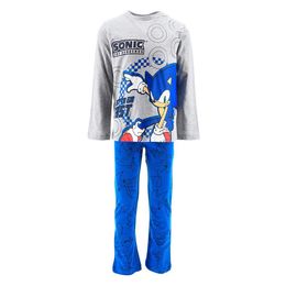 Sonic Pyjama "Sonic" in Grau/ Blau - 42% | Gr&ouml;&szlig;e 128 | Kinder-waesche