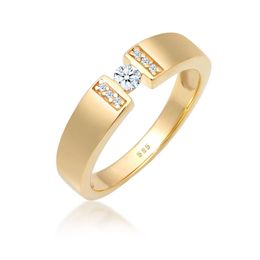 Elli Ringe - Ring Verlobung Diamant 0.14 ct. 585 Gelbgold - Gr. 52 MM - in Gold - f&uuml;r Damen