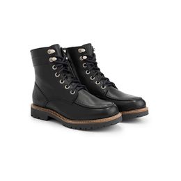 TRAVELIN' Leder-Boots "Haugesund" in Schwarz - 57% | Gr&ouml;&szlig;e 38 | Damen-stiefel