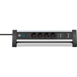 Fa.Brennenstuhl BRENNENSTUHL Steckdosenleiste &raquo;Alu-Office-Line&laquo; 4-fach (Ein- / Ausschalter Schalterbeleuchtung USB-Anschl&uuml;sse Kabell&auml;nge 1, 8 m) Power Delivery...