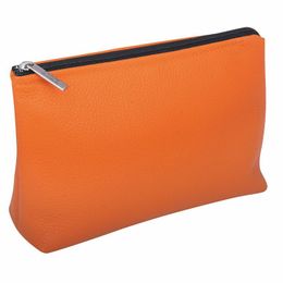 ERBE® ERBE Kosmetiktasche »Kosmetiktasche, Leder« Orange B/H/T: 21,5 cm x 13,5 cm x 5,5 cm Aus hochwertigem Rindleder