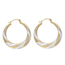 Firetti Damen Paar Creolen &raquo;Schmuck Geschenk Gold 375 Ohrschmuck Ohrringe bicolor&laquo;