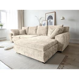 Home Affaire Ecksofa &raquo;Cara Mia L-Form, B: 325 cm - OTTO. Verl&auml;ssliche Qualit&auml;t.&laquo; mit 4 Zierkissen, optional Bettfunktion & Bettkasten beige