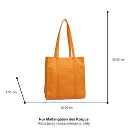 Gabor Damen Shopper &raquo;Elfie&laquo; aus fein genarbtem, glattem Kunstleder und mit einem Logo Rubber Patch orange