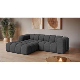 OTTO HOME Ecksofa »KALLIE L-Form, 248 cm - OTTO. Verlässliche Qualität.« moderne Steppung, hoher Sitzkomfort und modernes Design dunkelgrau