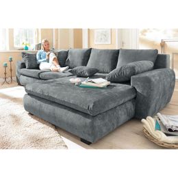 Home Affaire Ecksofa »Cara Mia L-Form, B: 325 cm - OTTO. Verlässliche Qualität.« mit 4 Zierkissen, optional Bettfunktion & Bettkasten dunkelgrau