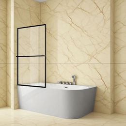 Welltime Badewannenaufsatz &raquo;Block&laquo; 1 Stk. tlg. 6mm ESG und Antikalkversiegelung,extra schlanker Rahmen