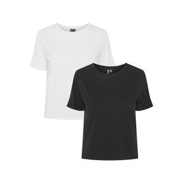 Pieces Damen Pieces Kurzarmshirt &raquo;PCAMIRA SS TEE 2-PACK NOOS BC&laquo; Packung, 2 Stk. XS