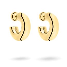 Liebeskind Berlin Paar Creolen &raquo;Schmuck Geschenk Edelstahl Ohrringe Steel Ball&laquo; gelbgoldfarben 31 mm Elegante Ohrringe