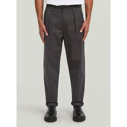 G-Star Raw G-STAR Chinohose »Pleated Chino Relaxed Tapered« india ink/ganache hb 35 - Länge 32 Länge 32 35 Hosenschlitz mit Reißverschluss