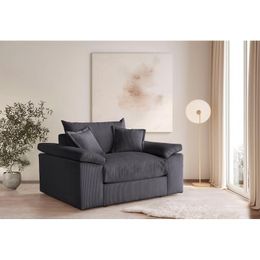 Home Affaire XXL-Sessel &raquo;Soft&Cosy, B: 151 cm - OTTO. Verl&auml;ssliche Qualit&auml;t.&laquo; Mega-Sessel, Cord oder Chenille-Struktur, mit 2 Zierkissen anthrazit