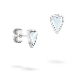 Liebeskind Berlin Paar Ohrstecker »Schmuck Geschenk Edelstahl Ohrringe Glass Heart« edelstahlfarben-transparent + transparent Modische Ohrringe mit...