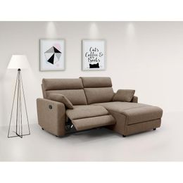 OTTO HOME Ecksofa »JENNA L-Form, 209cm - OTTO. Verlässliche Qualität.« Liegefunktion 105°-150°, Federkern, Struktur fein taupe