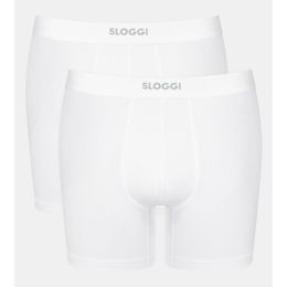Sloggi Herren Sloggi Boxer &raquo;Men EVER Ease&laquo; 2er Pack, 2 Stk. schnelltrocknend, atmungsaktiv, temperaturausgleichend, ohne Eingriff wei&szlig; L, 2 Stk.