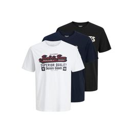 Jack & Jones Jack & Jones Herren Rundhalsshirt &raquo;JJELOGO TEE SS O-NECK 2 COL AW25 3PK MP&laquo; Packung, 3 Stk. L