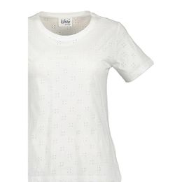 Blue Seven T-Shirt &raquo;T-Shirt&laquo; 1 Stk. 001 - WEISS 42 42 H&uuml;bsches Damen T-Shirt mit Lochstickerei