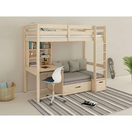 OTTO HOME Etagenbett &raquo;HENNE' TOPSELLER! Hochbett, Ideal f&uuml;r kleine R&auml;ume, 2 Schlafpl&auml;tze&laquo; zweiter Schlafplatz ausziehbar, B/H/T ca. 208/180/105cm,...
