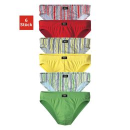 H.I.S. H.I.S Herren Slip Packung, 6 Stk. klassisch geschnitten bunt S, 6 Stk.
