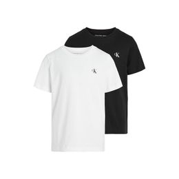 Calvin Klein Jeans T-Shirt &raquo;2-PACK MONOGRAM TOP&laquo; 2 Stk. f&uuml;r Kinder bis 16 Jahre mit Logopr&auml;gung White / Black 4 (104) 4 (104) T-Shirt von Calvin...