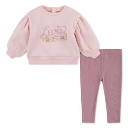 Levi's&reg; kids LEVI'S KIDS Neugeborenen-Geschenkset &raquo;LVG BLOUSON SLEEVE CREW&laquo; Set, 2 mit W&uuml;stenprint, for Girls crystal rose 6M68 6M68 Set: Sweatshirt und Hose...